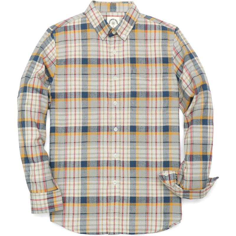 Dubinik® Flannel Shirt for Men Casual Button Down Work Soft All Cotton ...