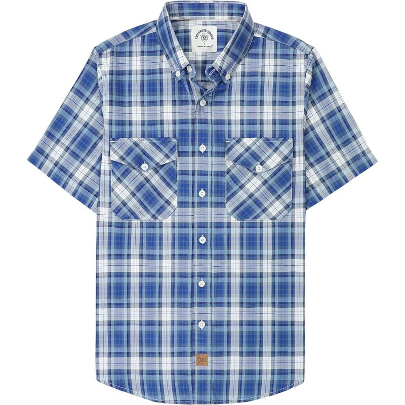 Dubinik® Mens Short Sleeve Button Down Mens Button Up Short Sleeve Two ...