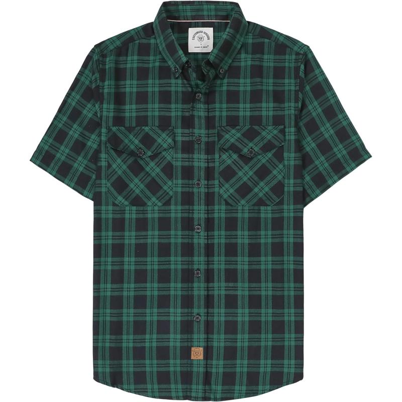 Dubinik® Mens Short Sleeve Button Down Mens Button Up Short Sleeve Two ...